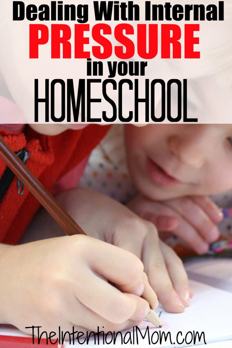 Dealing With Internal Pressure in Your Homeschool - The Intentional Mom