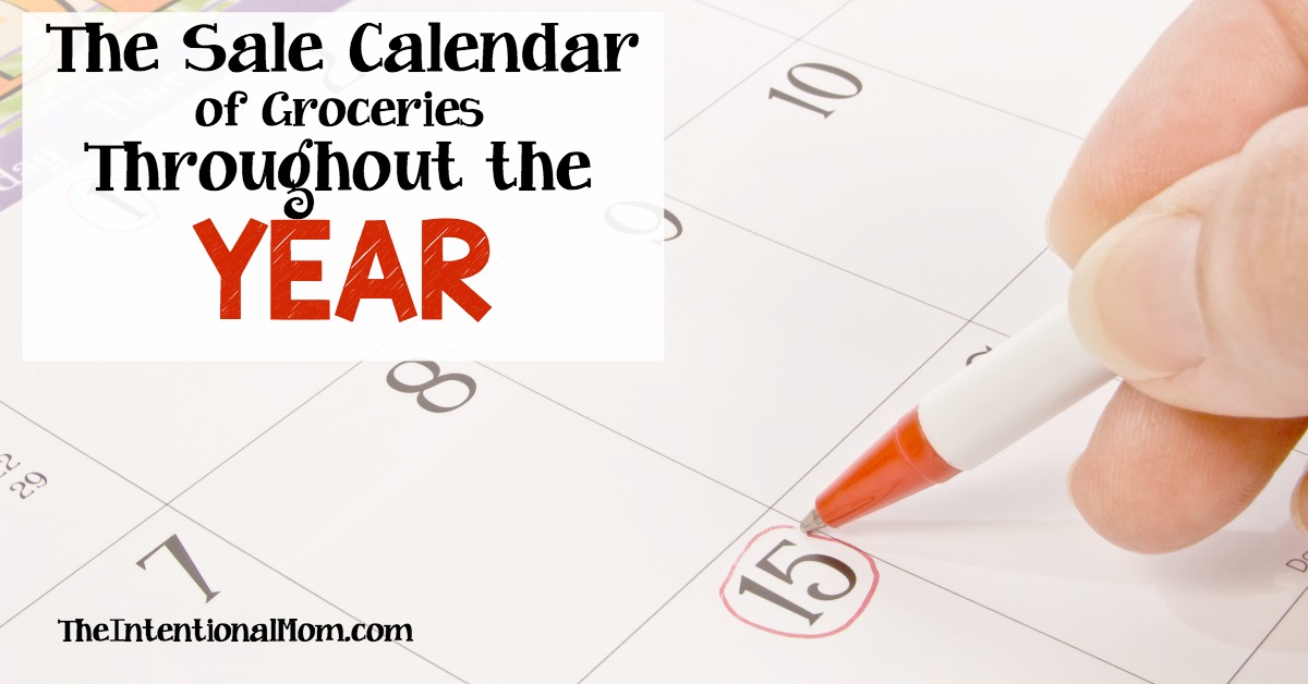 The Sale Calendar of Grocery Items Throughout the Year
