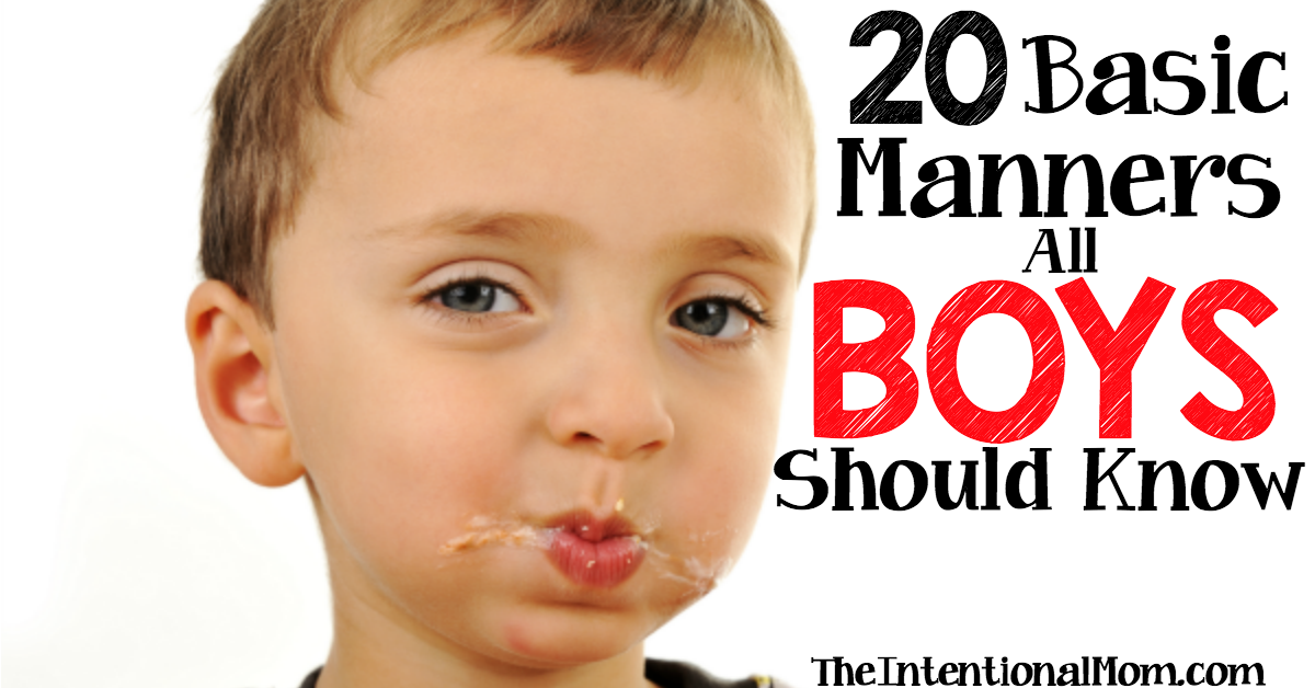 20 Basic Manners All Boys Should Know!