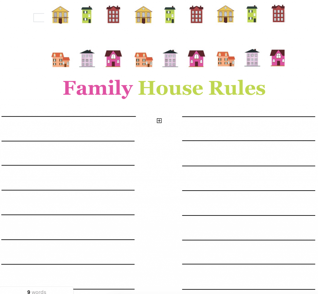 Family House Rules Template - The Intentional Mom
