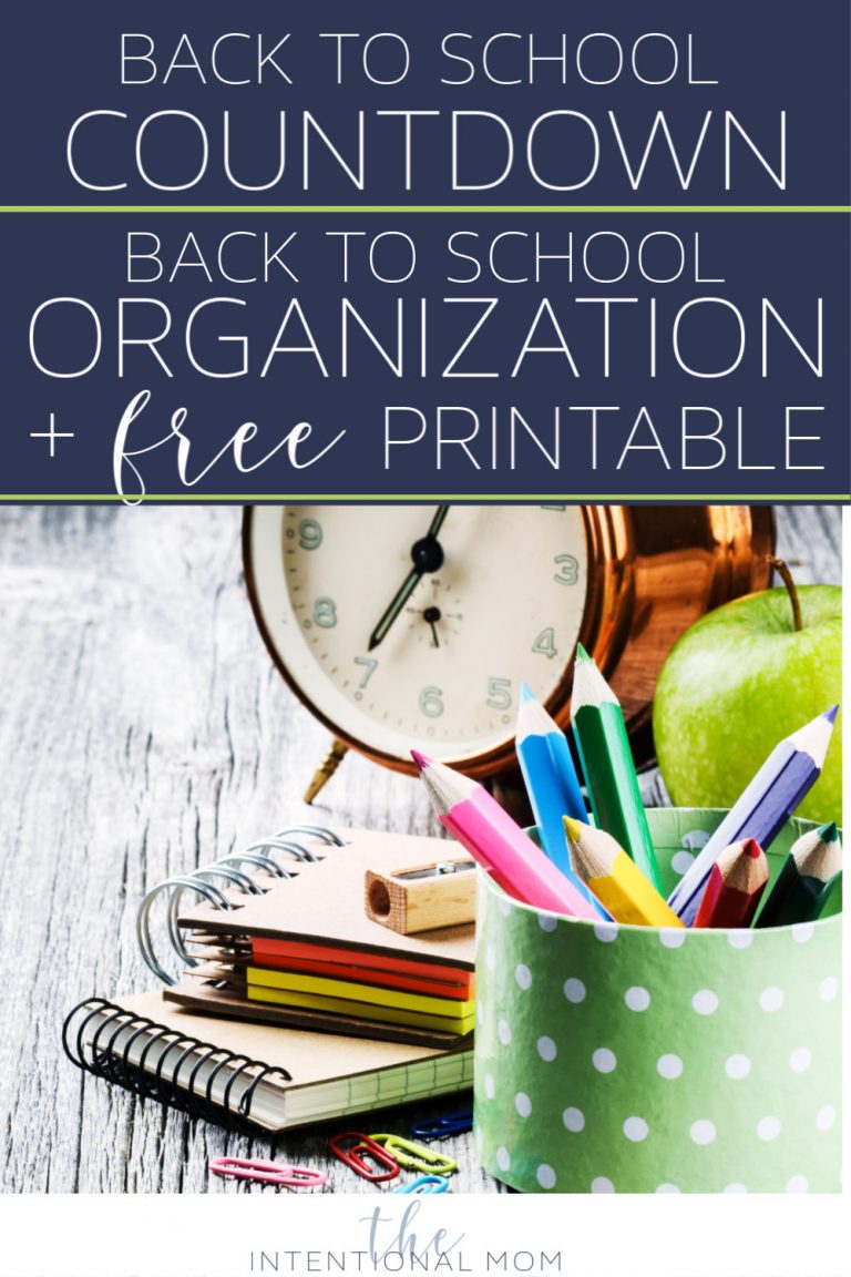 Back to School Countdown - Back to School Organization + Checklist