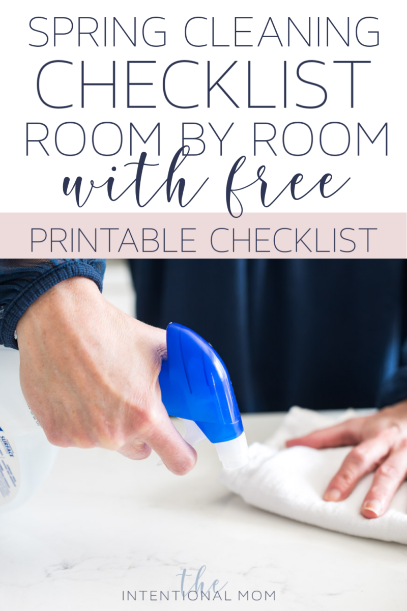 Room By Room Spring Cleaning Cheat Sheet + Free Printable Checklist ...